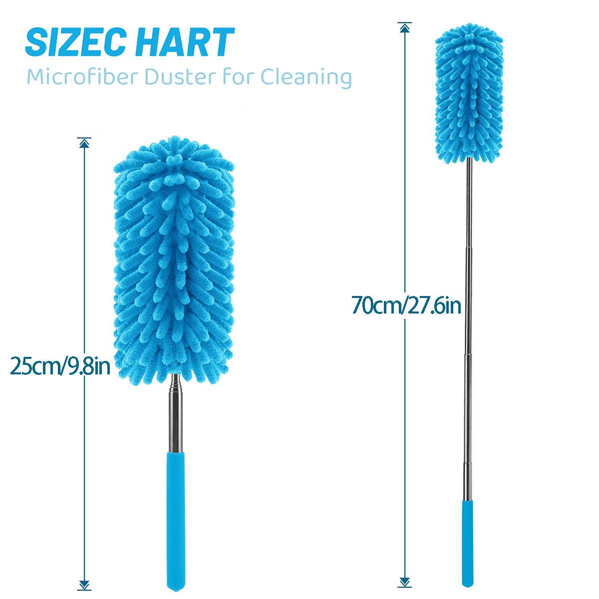 Adjustable Stretch Extendable Duster Stainless Steel Dusting Extending ...