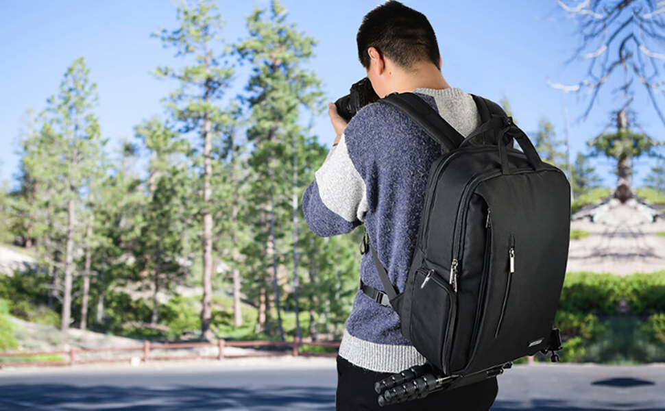 Premium Camera Backpack with DSLR Inner Case, 16" Laptop Compartment ...