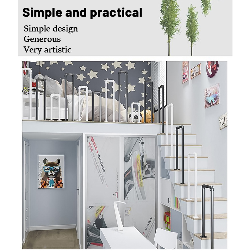 Straddle ladder handrail modern rotating staircase handrail guardrail ...