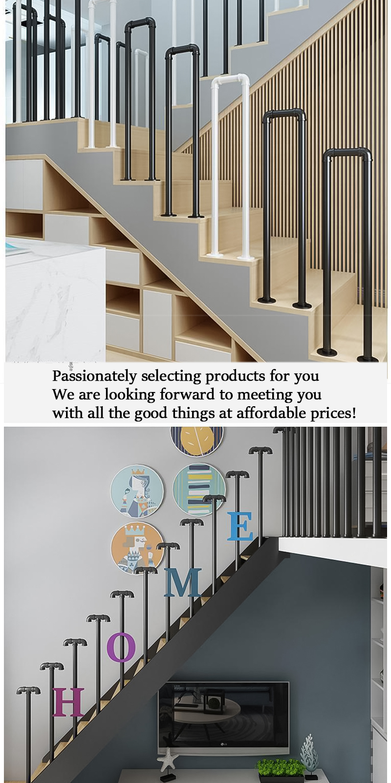 Straddle ladder handrail modern rotating staircase handrail guardrail ...