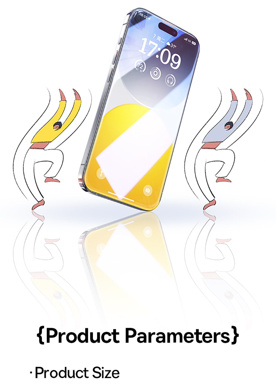 Baseus Crystal Series Full-Coverage Privacy Protection Tempered Glass ...