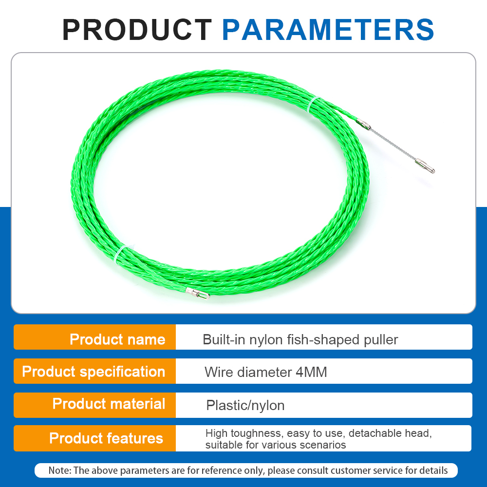 4mm 10m/15m/20m/25m/30m/40m Fiberglass Cable Push Pullers Duct Snake ...