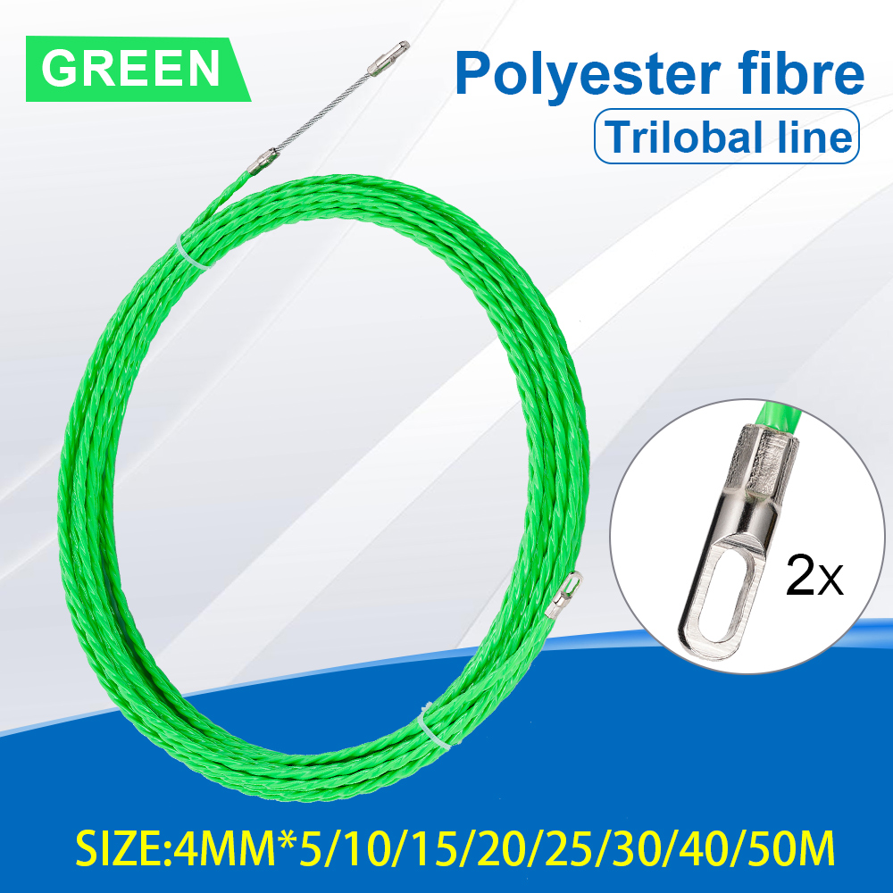 4mm 10m/15m/20m/25m/30m/40m Fiberglass Cable Push Pullers Duct Snake ...
