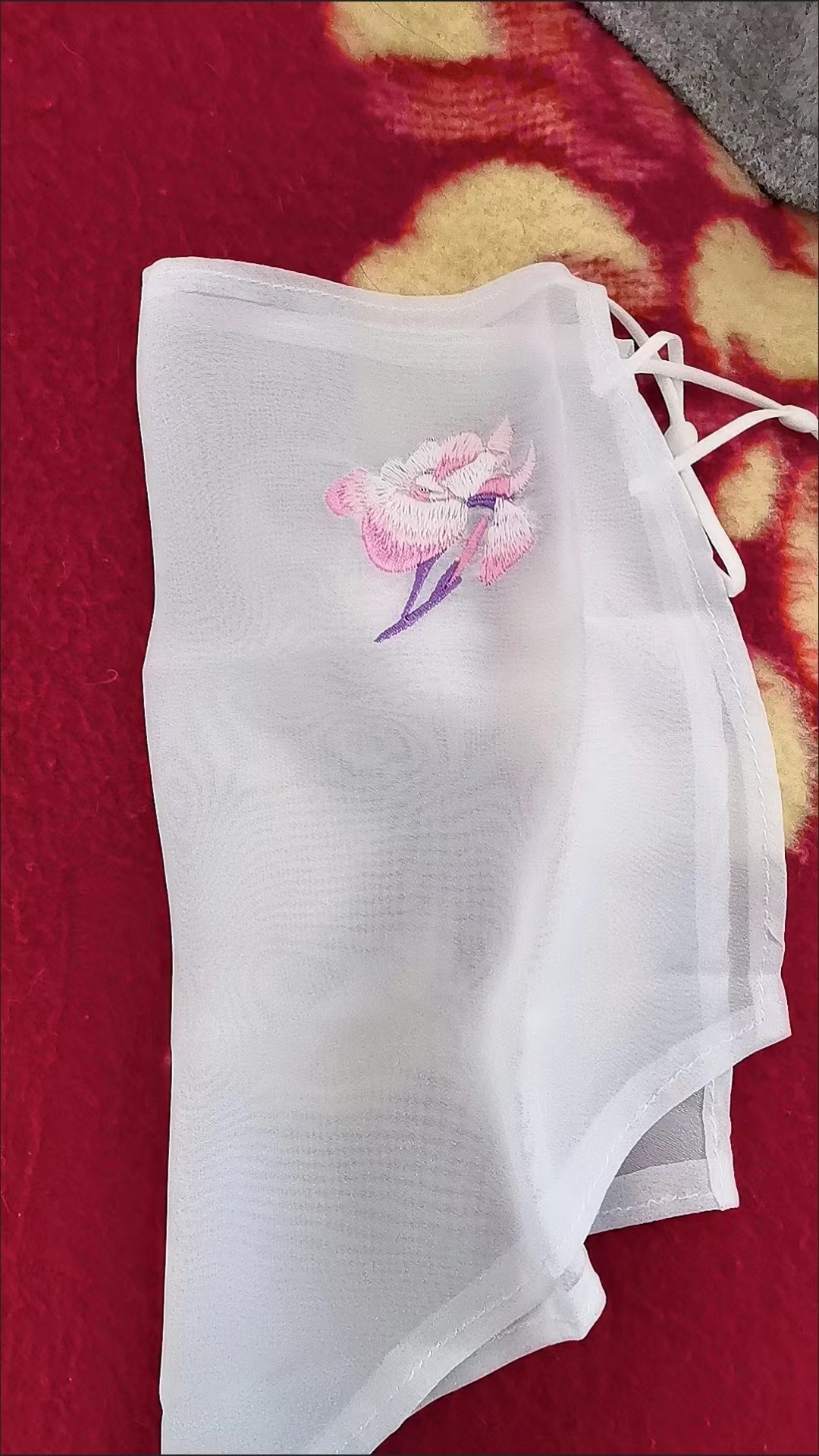 Ancient Style Embroidered Veil Ancient Hanfu Cover Face Hanging Ear ...