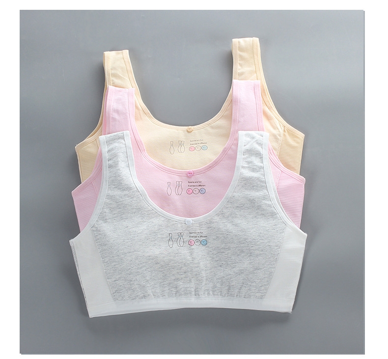 MOMO 9-16yrs Girls Training Bra Kids Bras Student Breathable Sport ...