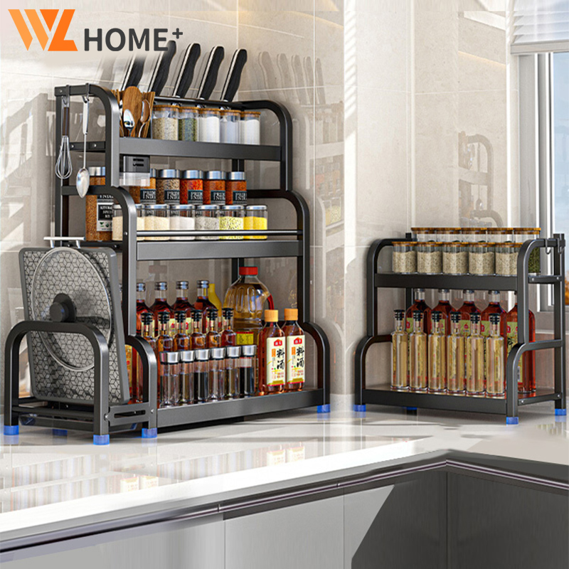 Rak Rempah Spice Rack Stainless Steel Seasoning Rack Kitchen Organizer ...