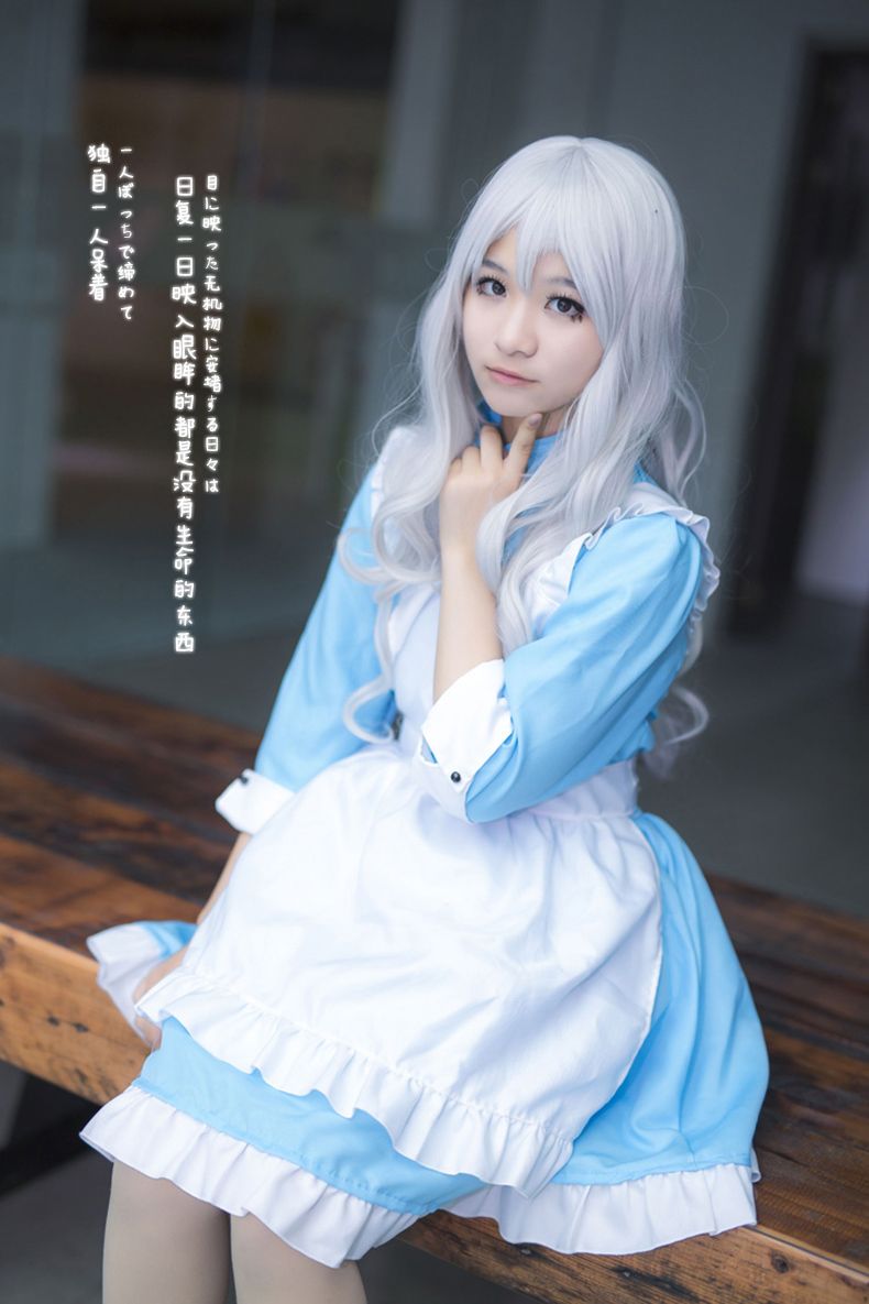 Alice In Wonderland Alice Cosplay Anime Version Blue Cute Dress Maid ...