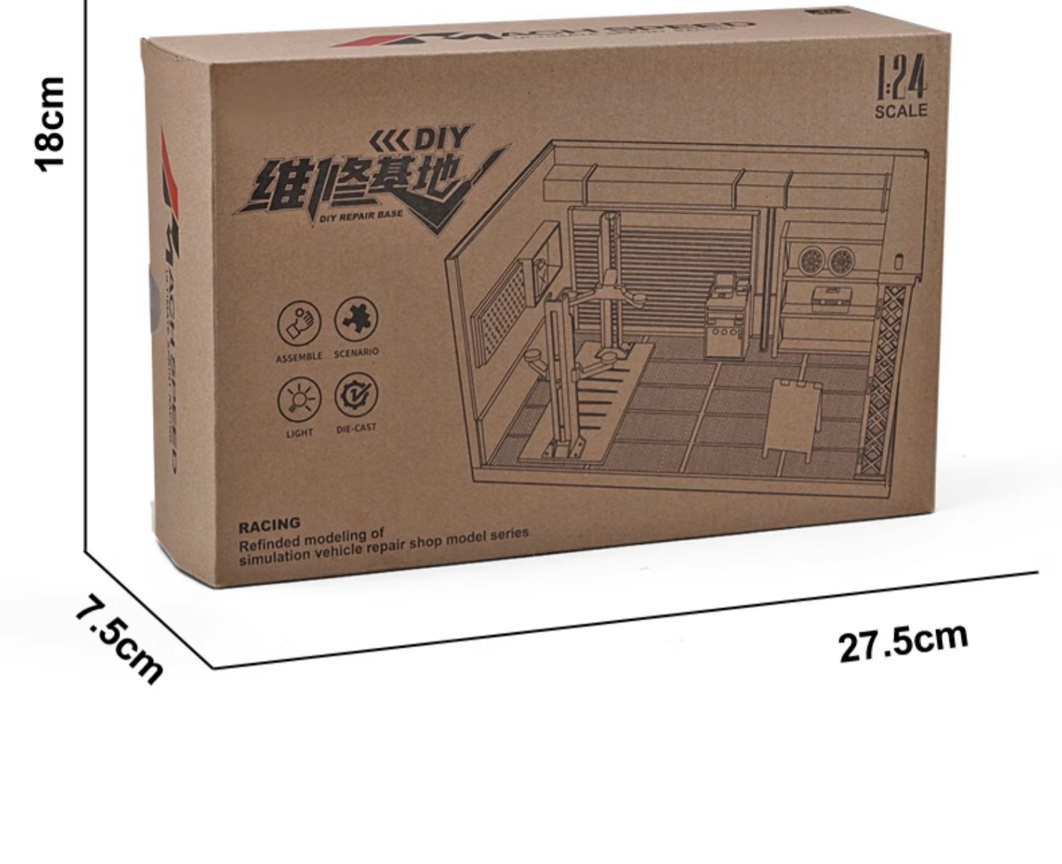 1:24 Simulated DIY Repair Shop Model Diecasts Metal Alloy Mini Model ...
