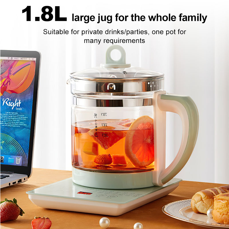 1.8L Kettle Electric Multifunction Preserving Health Glass Kettle Jugs ...