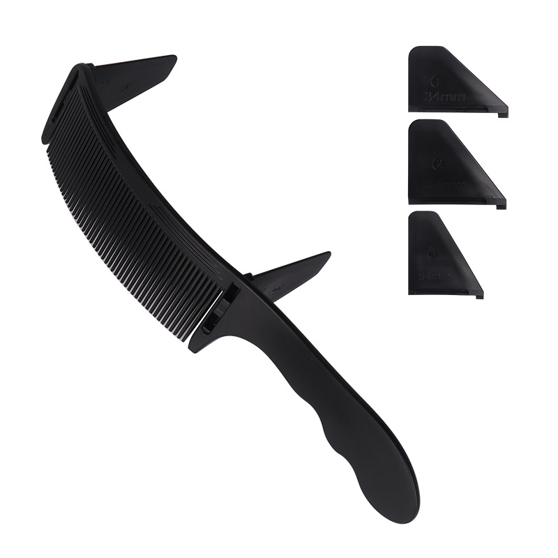 Curved Barber Comb Adjustable Professional Positioning Comb Barber Hair ...