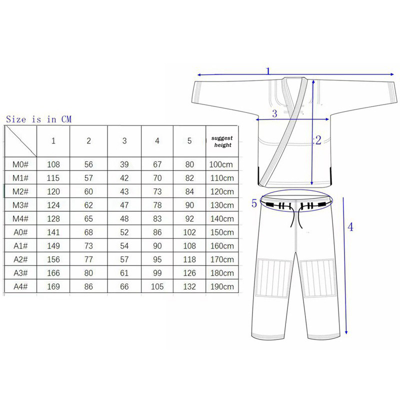 Brazilian Jiu Jitsu Kimono BJJ Gis Costume Suit 500gsm for Match ...
