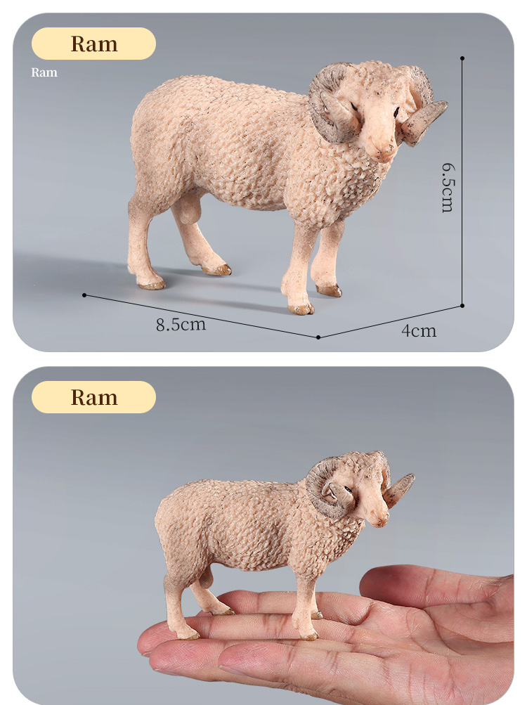 Farm Poultry Animals Solid Simulation Alpaca Sheep Goat Model Action ...