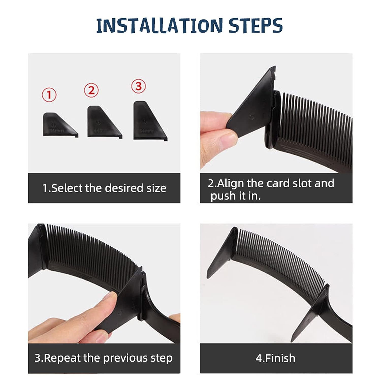 Curved Barber Comb Adjustable Professional Positioning Comb Barber Hair ...