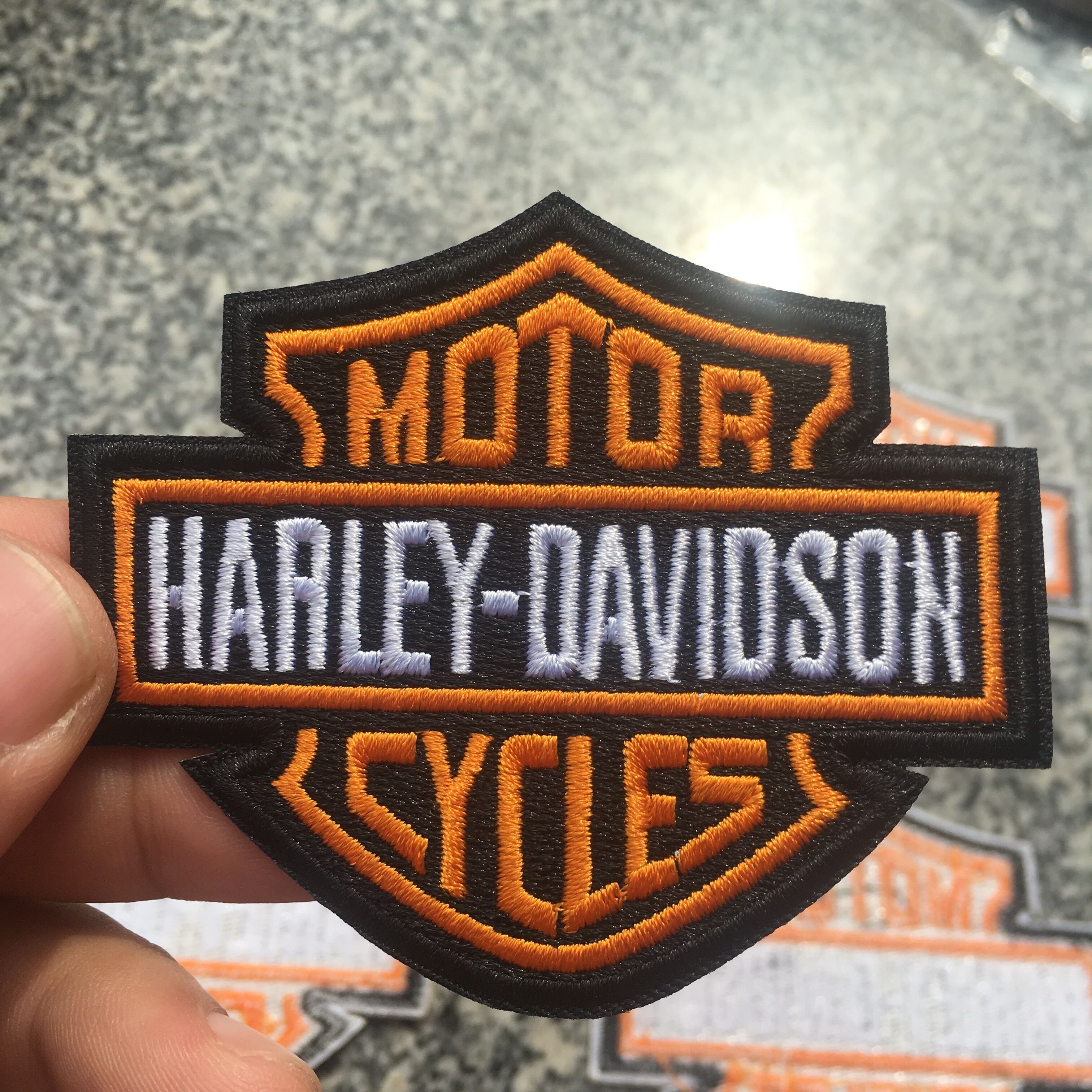 Customized Brand Logo Personalized Embroidery Iron On Harley-Davidson ...