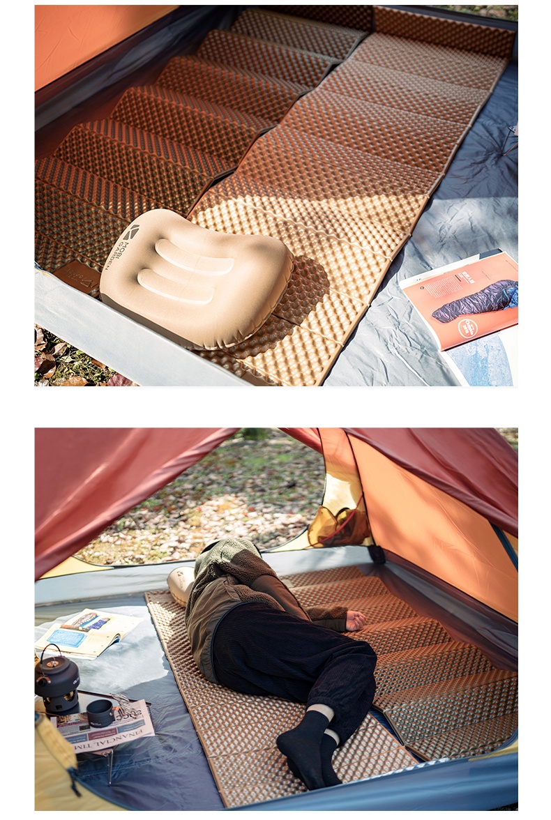 MOBI GARDEN Camping Foam Mat Portable Folding Ultralight Sleeping Pad Moistureproof Outdoor ...