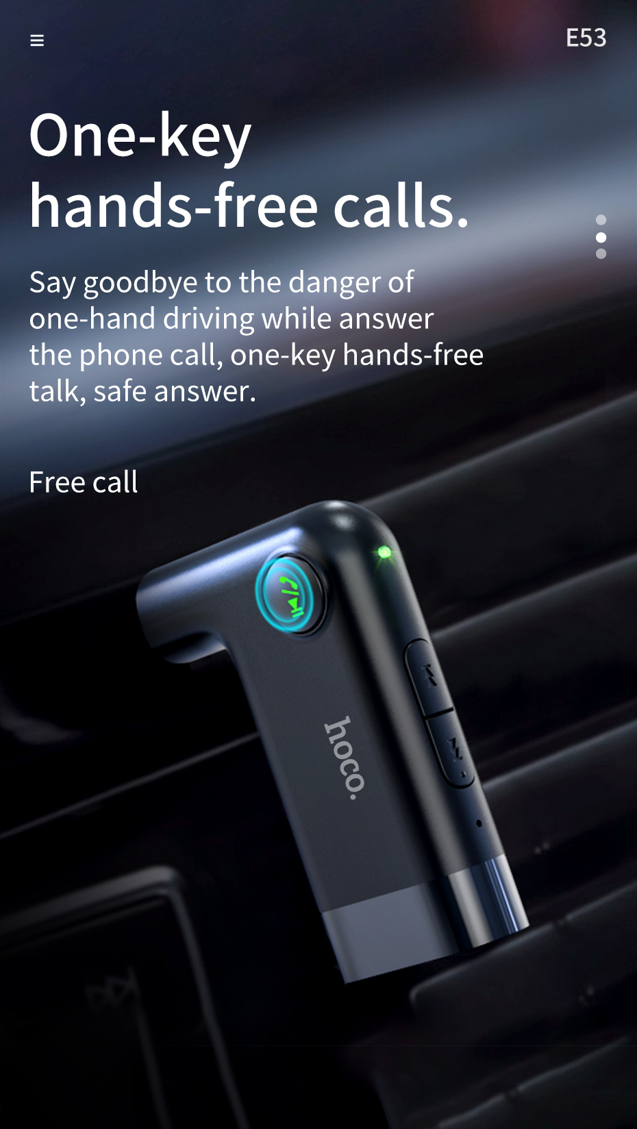 Hoco E53 Wireless Bluetooth 5.0 Audio Adapter Aux With Microphone For ...