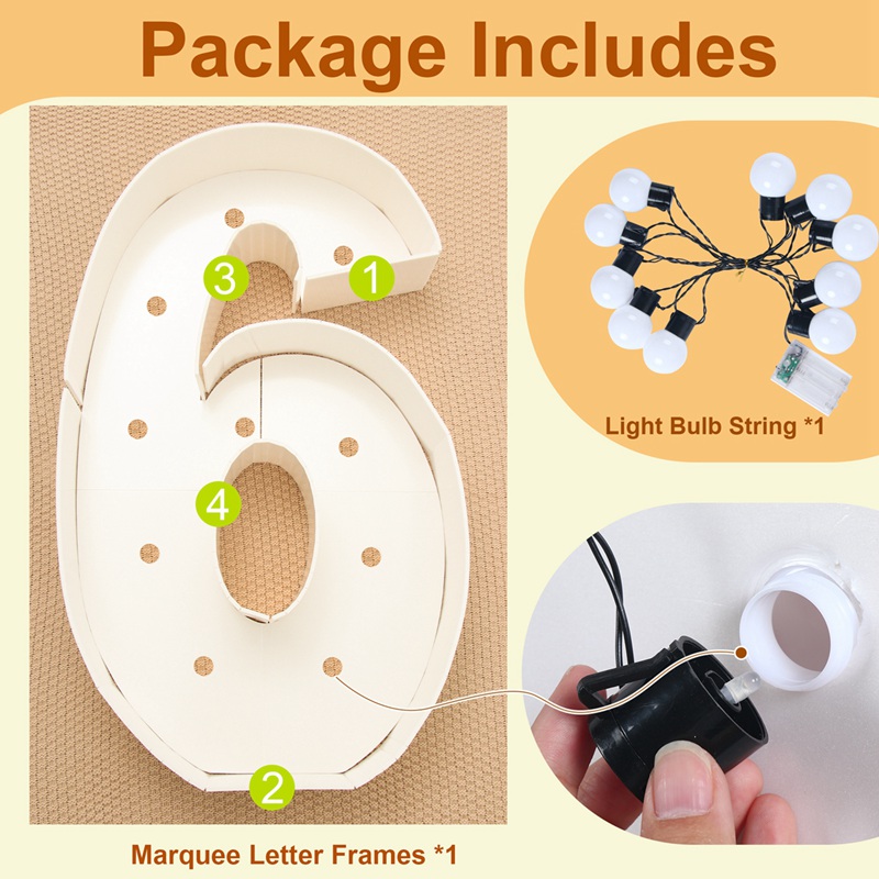 【Local Stock】No Light 73cm Giant Number Figure Led Light 0-9 Light Up ...