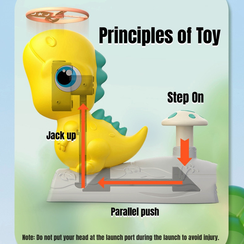 Flying Saucer Toy Frisbee Flying Disc Launcher Parent-Child Outdoor Toy ...