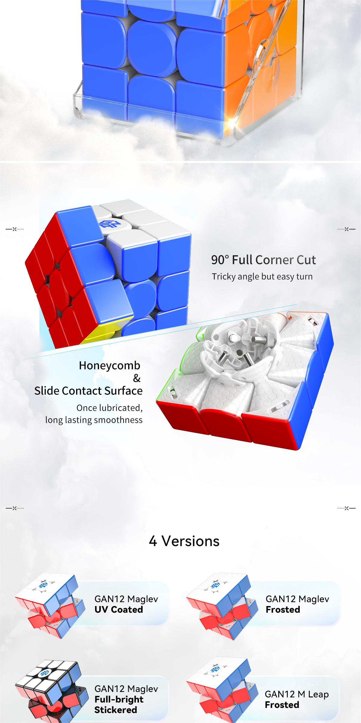 Gan Cube 12 Maglev UV 3x3 Sticker Less Speed Gans 356 Magic Puzzle Toys ...