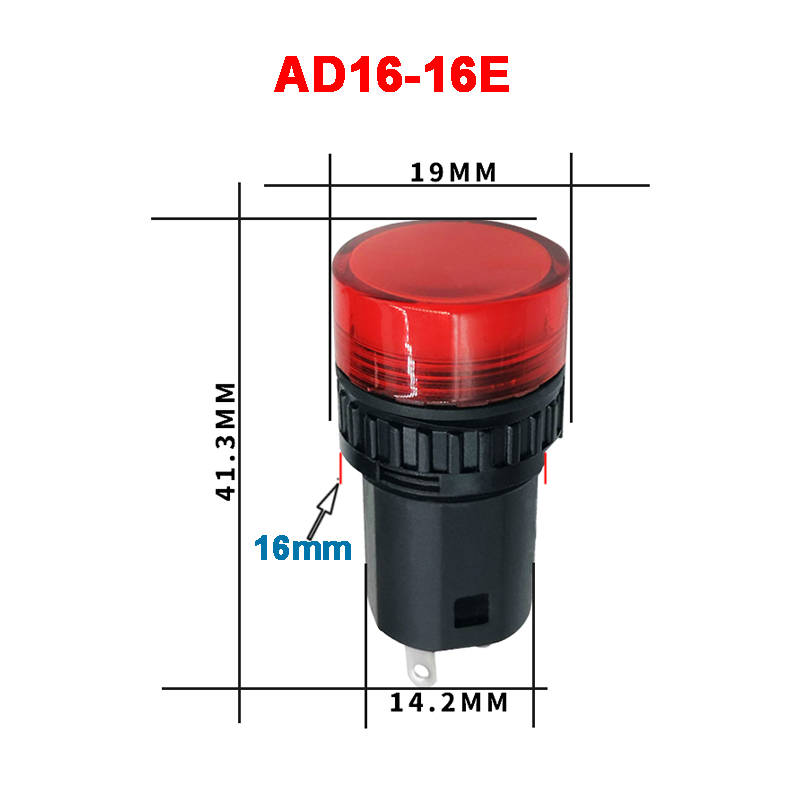 2pcs 16mm AD16-16E 6.3V 12V 24V 36V 48V 110V 220V 380V Indicator light ...