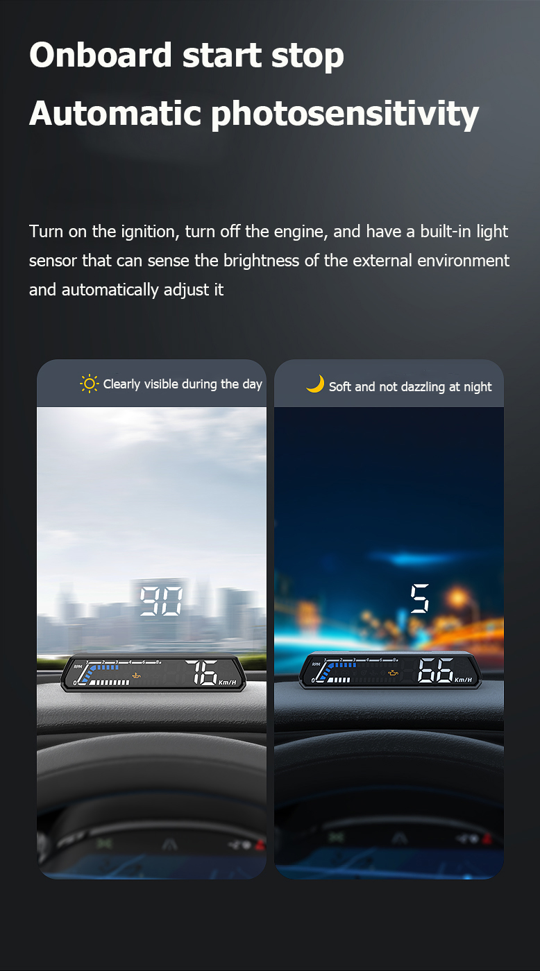 HUD Head Up Display OBD Multifunctional Vehicle Instrument Oil ...