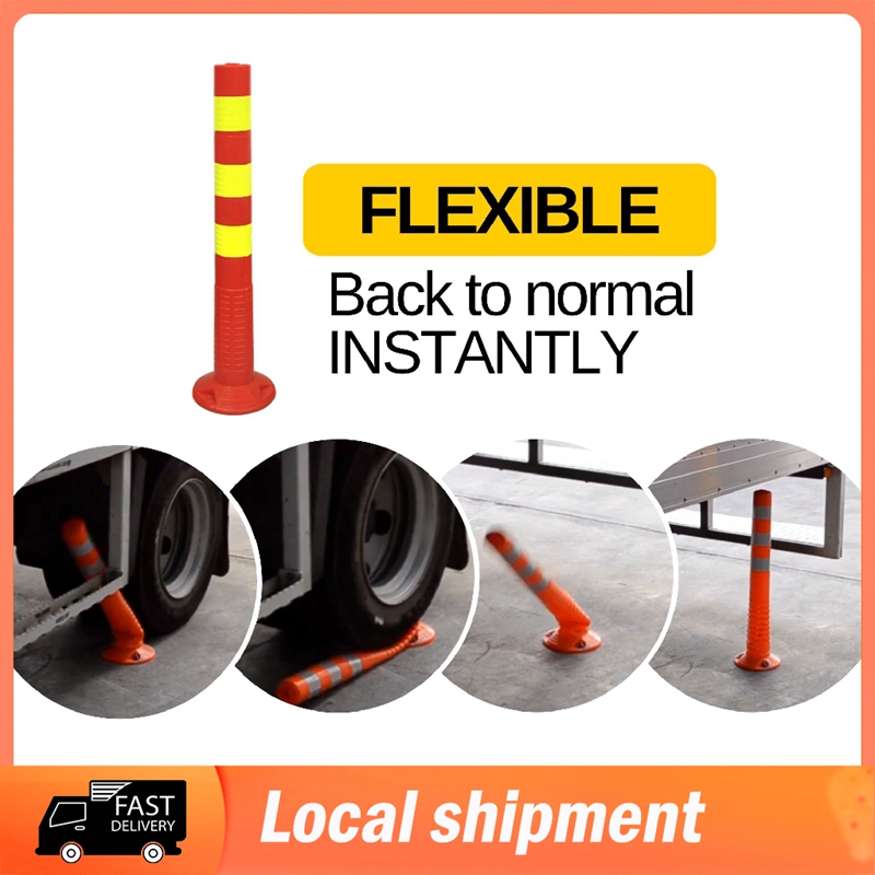 【Local shipment】30 Flexible ( EVA ) Warning Bollard Red Pole Guard ...