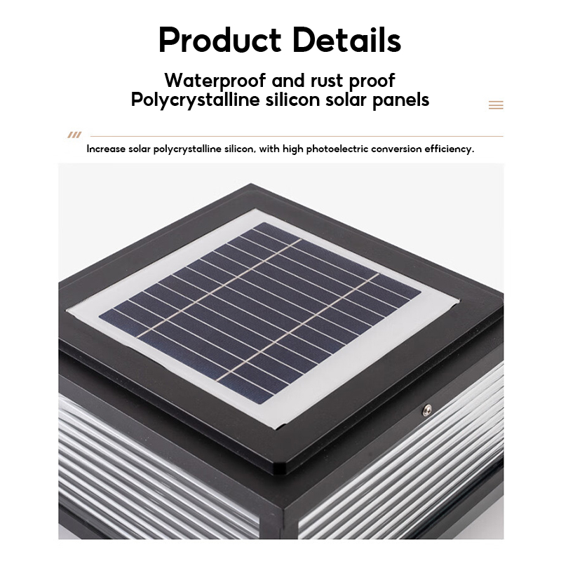 outdoor gate light solar Waterproof pillar light 4-Colors fence light solar outdoor garden light ...