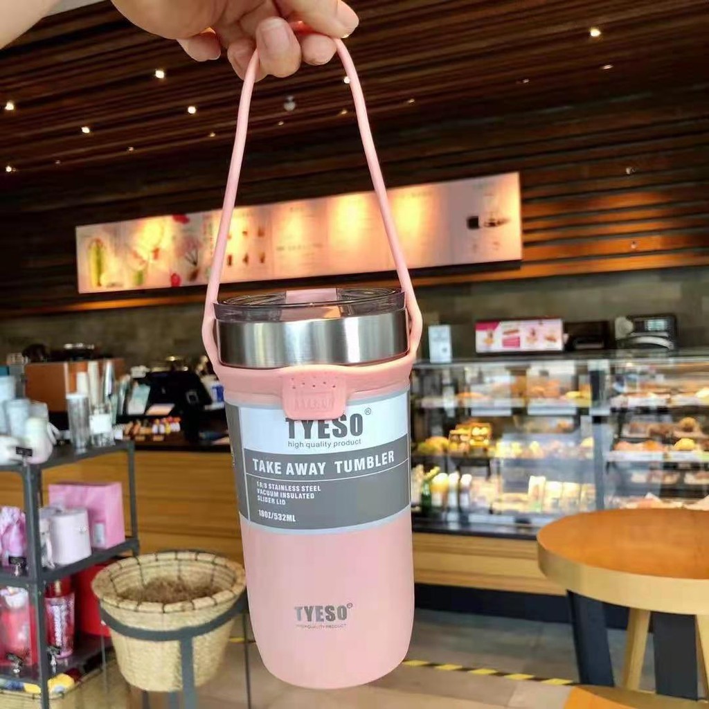 550ml/ 710ml Tyeso Double Wall Vacuum Insulated 304 Stainless Steel Thermal Flask Coffee Mug ...