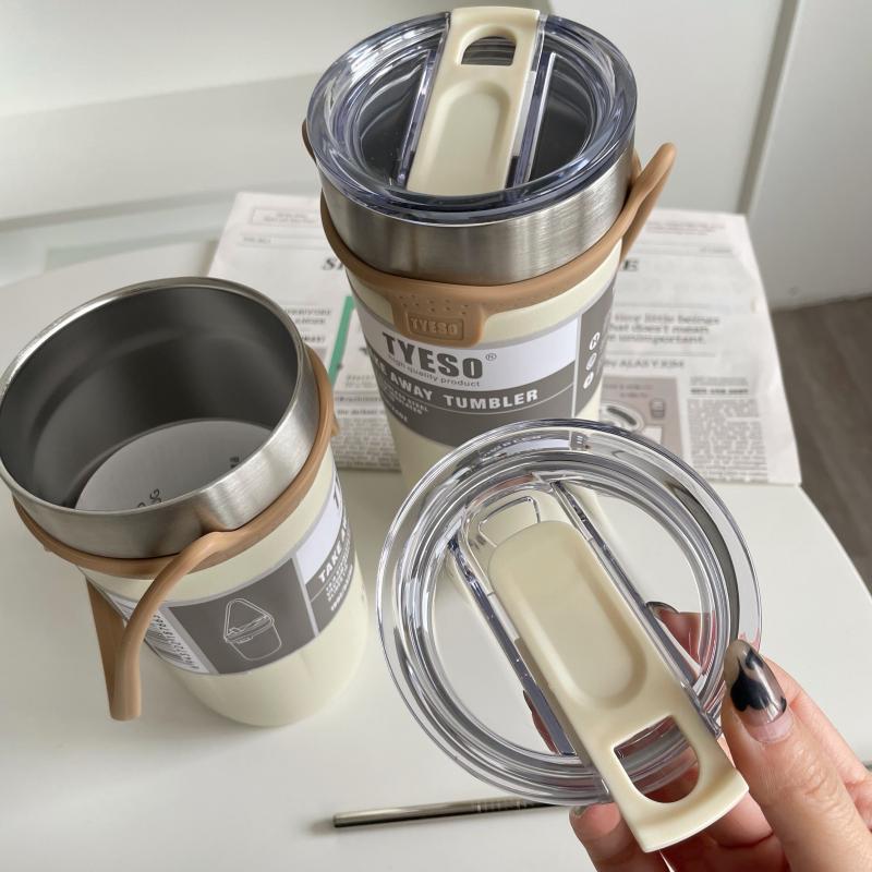 550ml/ 710ml Tyeso Double Wall Vacuum Insulated 304 Stainless Steel Thermal Flask Coffee Mug ...