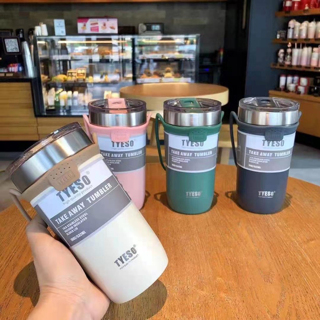 550ml/ 710ml Tyeso Double Wall Vacuum Insulated 304 Stainless Steel Thermal Flask Coffee Mug ...