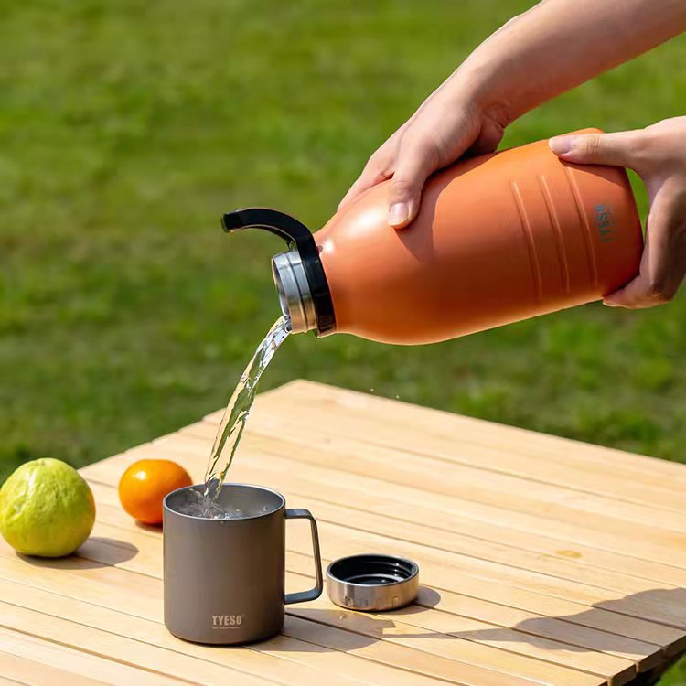 Tyeso Insulated Tumbler Stainless Steel Vacuum Thermos Sport Water Bottle with Straw 1500ML ...
