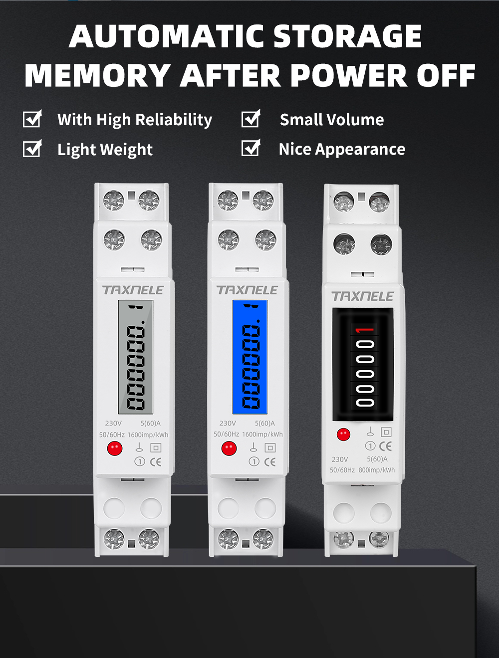 18mm Single Phase Digital Wattmeter Power Consumption Analog Energy ...