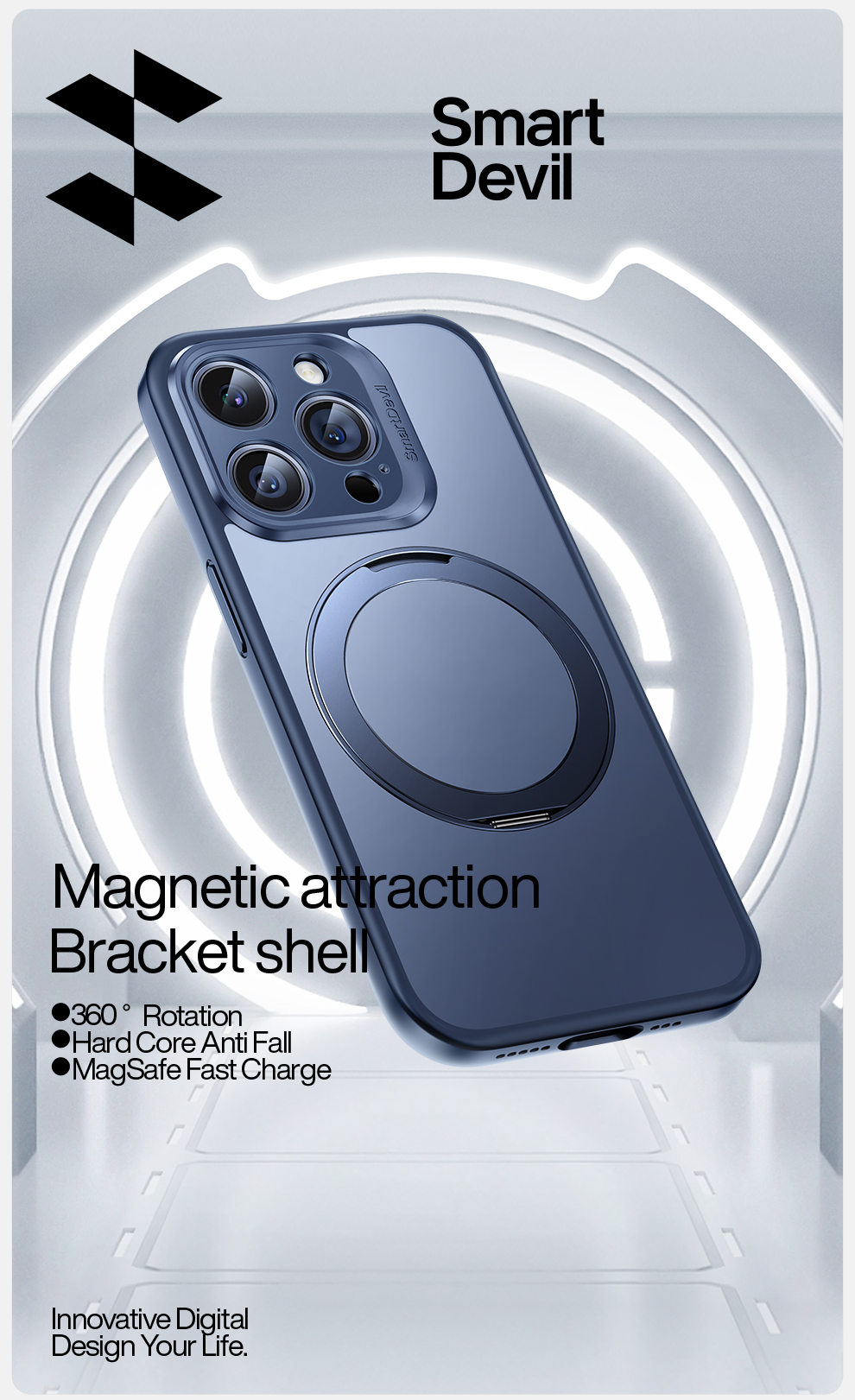 SmartDevil Magnetic Stand Case For iPhone 15/15Plus/15Pro/15ProMax ...