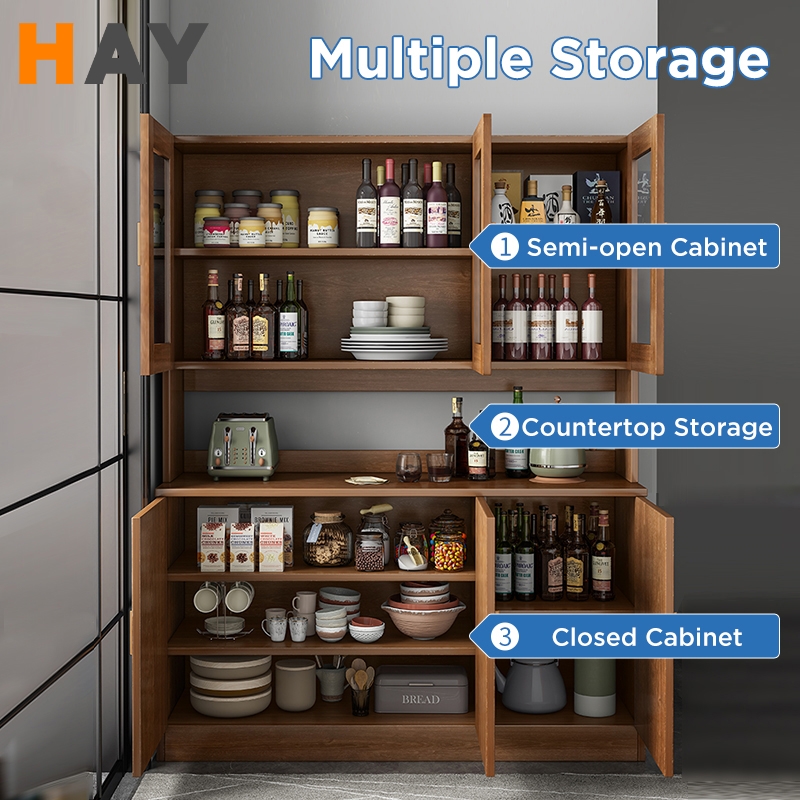 Kitchen Cabinet Dapur Almari Storage Cabinet With Acrylic Door Modern ...