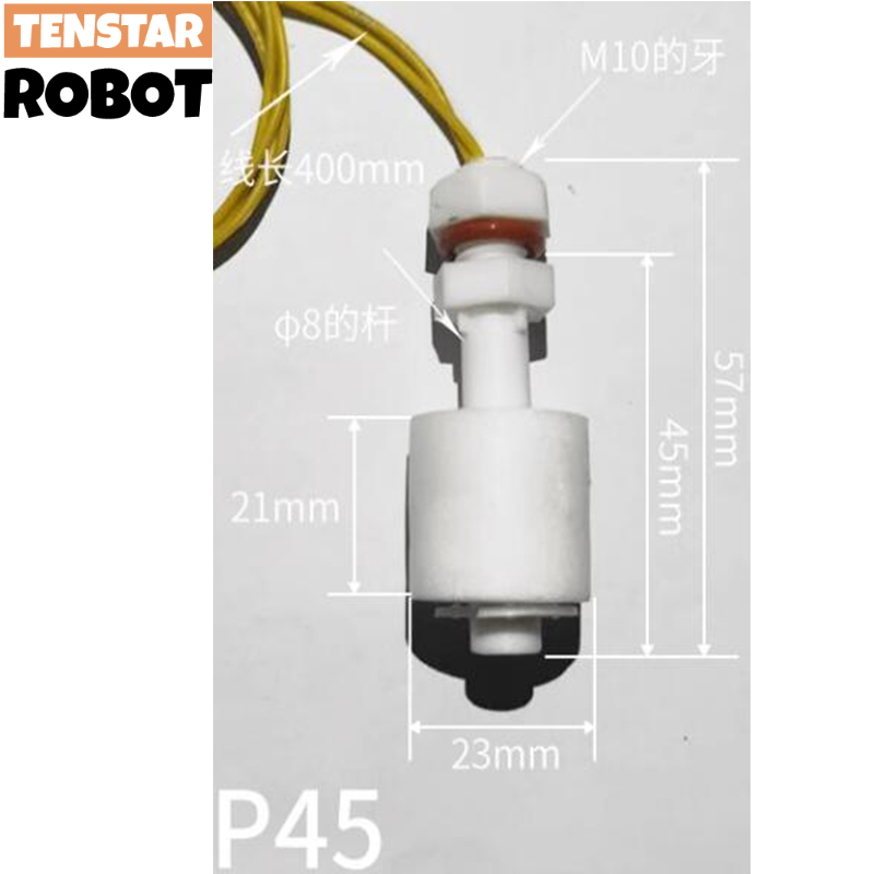 P45 P52 PH2 90 degree Liquid Water Level Sensor Horizontal Float Switch Controller Plastic Ball ...