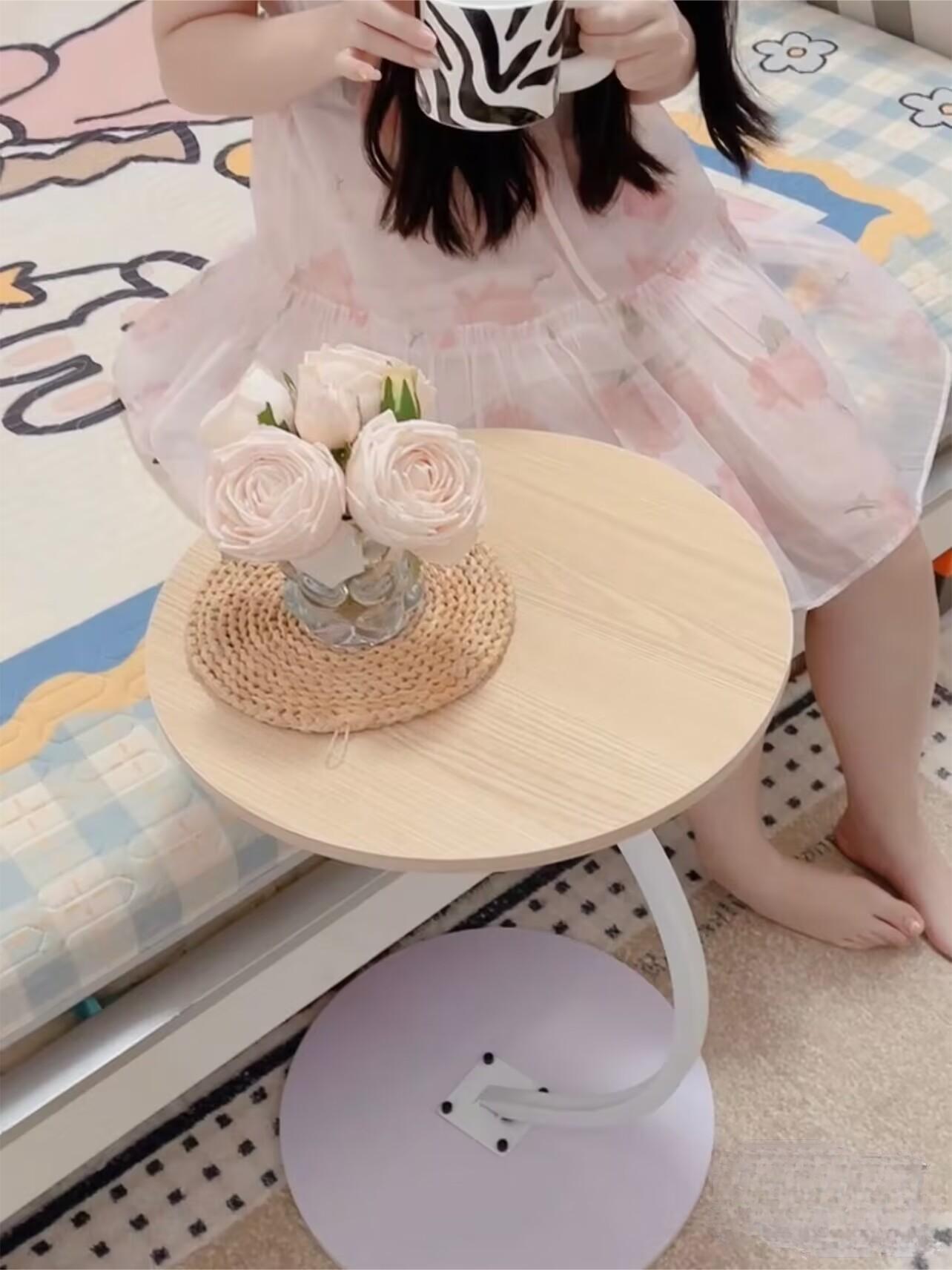 Movable Sofa Side Table Bedside Table Small Round Table Coffee Table ...