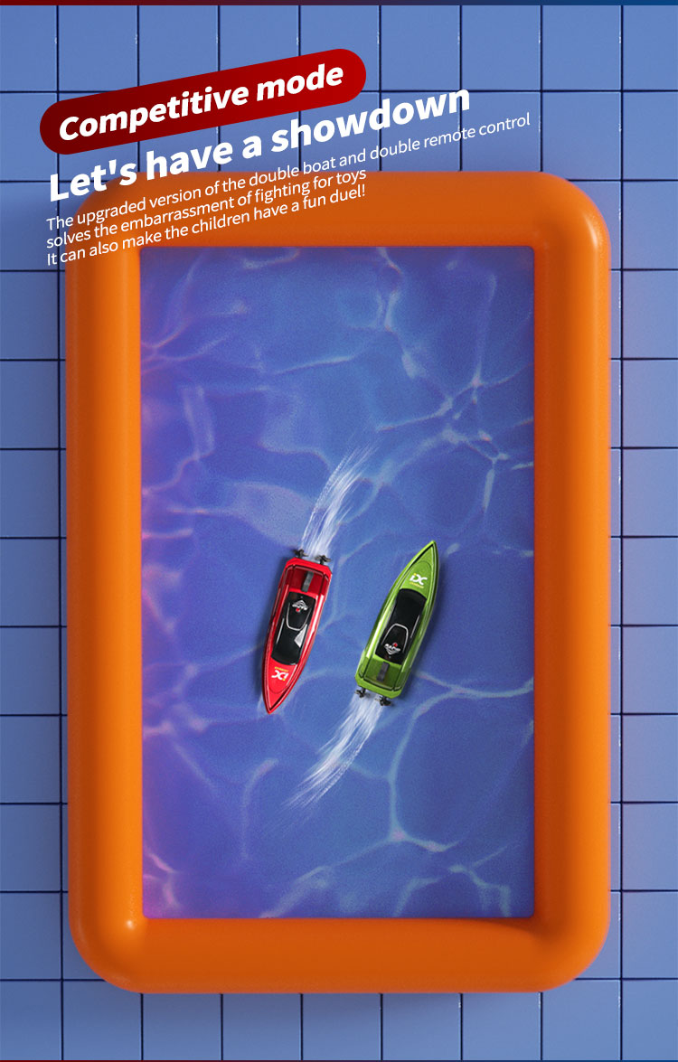 Mini RC Boat Ship 5km/h Radio Remote Control High Speed Ship with LED ...