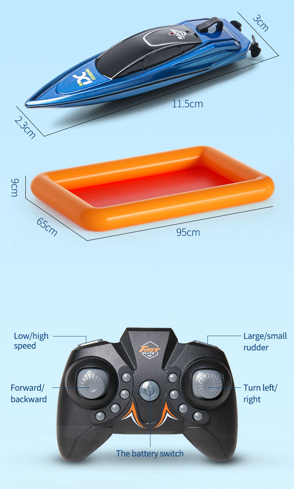 RC Boat Multiplayer Battle MINI Speedboat Remote Control High Speed ...