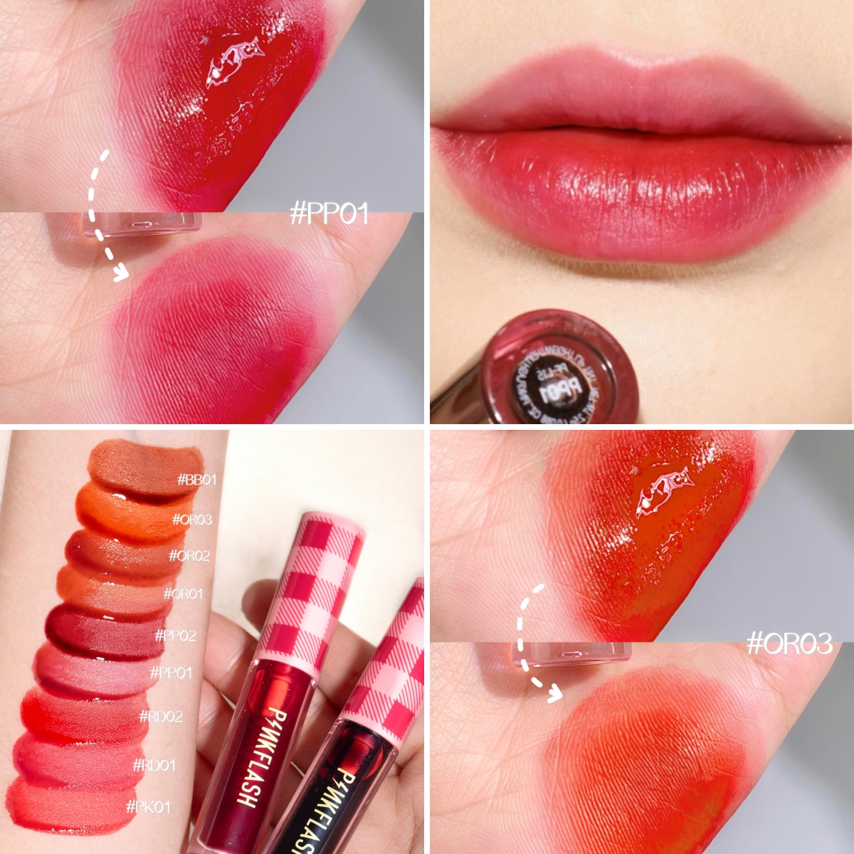 PINKFLASH WaterColor Water Ink Airy Matte Lip Tint Water-based Formula Soft Airy-like Transfer ...