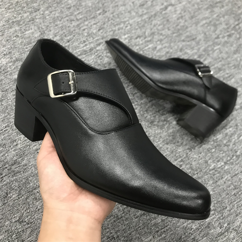 Increase Height 6cm Leather Shoes raya Business Dress Groom Derby Lace ...