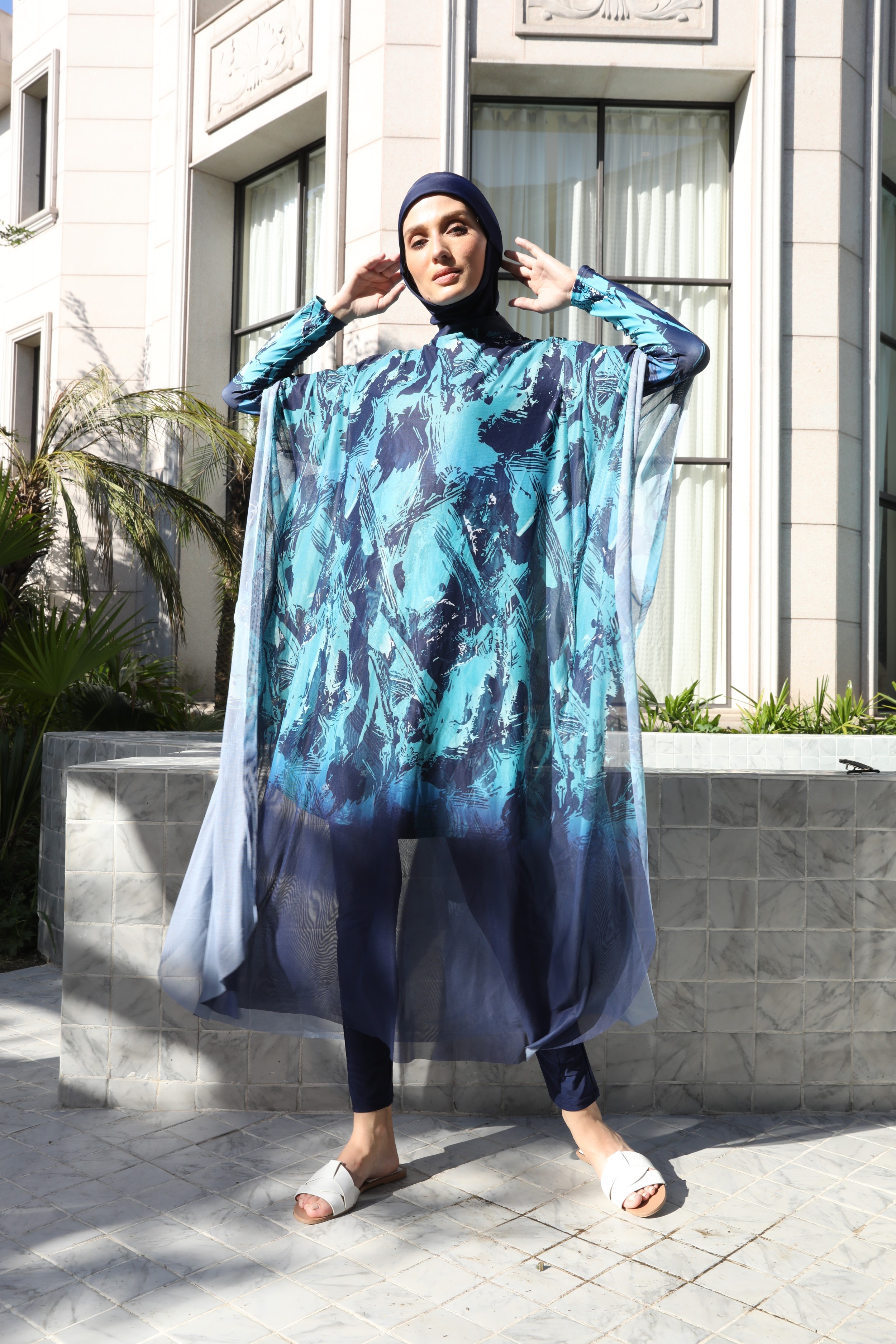 Muslimah Long Sleeve Plus Size Swimwear 3/4 piece set | Shopee Malaysia