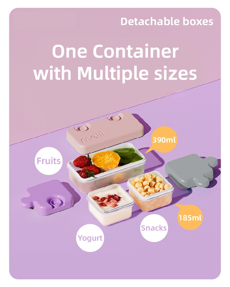 Melii Puzzle Container Fruit Lunch Box Picnic Box Storing Fruits Snacks ...