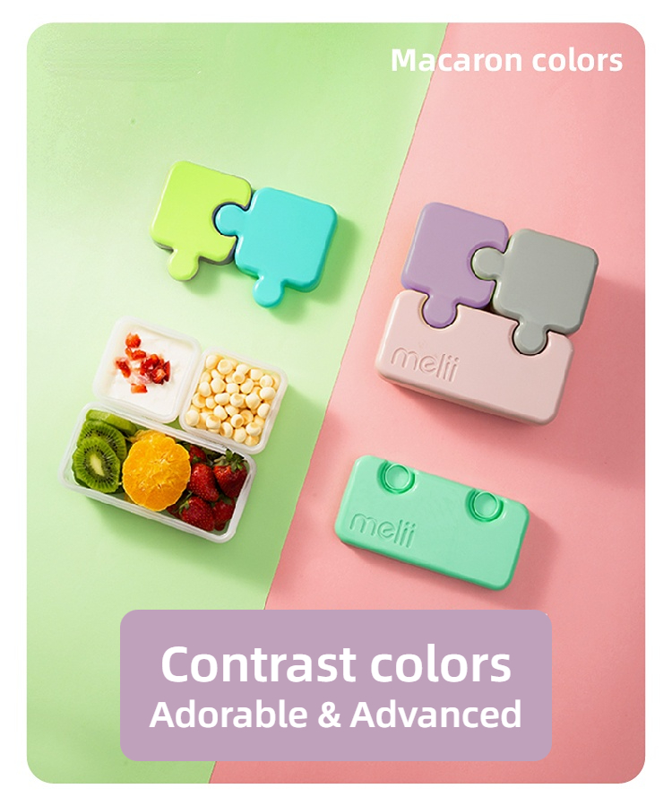 Melii Puzzle Container Fruit Lunch Box Picnic Box Storing Fruits Snacks ...
