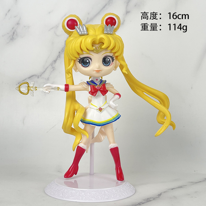 1Pcs 12-16cm Sailor Moon Anime Figure Tsukino Usagi Chibiusa Sailor ...