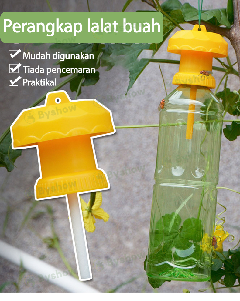 【Byshow】🔥Malaysia In Stock🔥Fruit fly trap Plastic Geel Drosophila Val ...