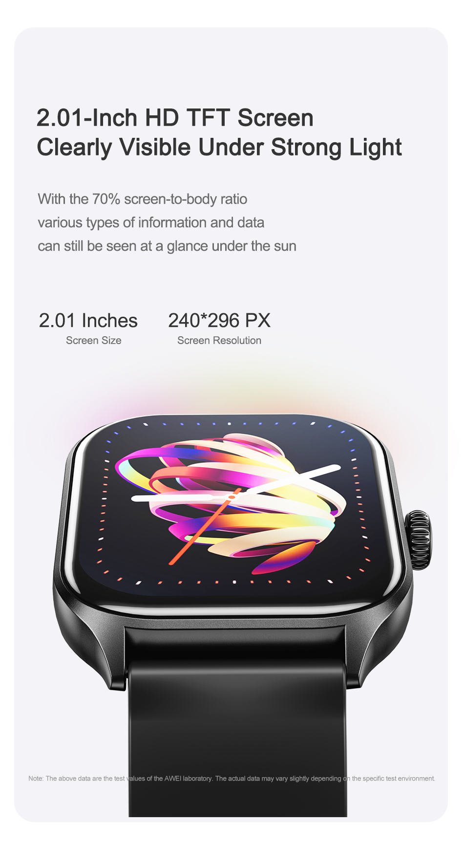 Awei H21 Smart Watch Original 2.01 inch Full Touch Screen IP65 ...