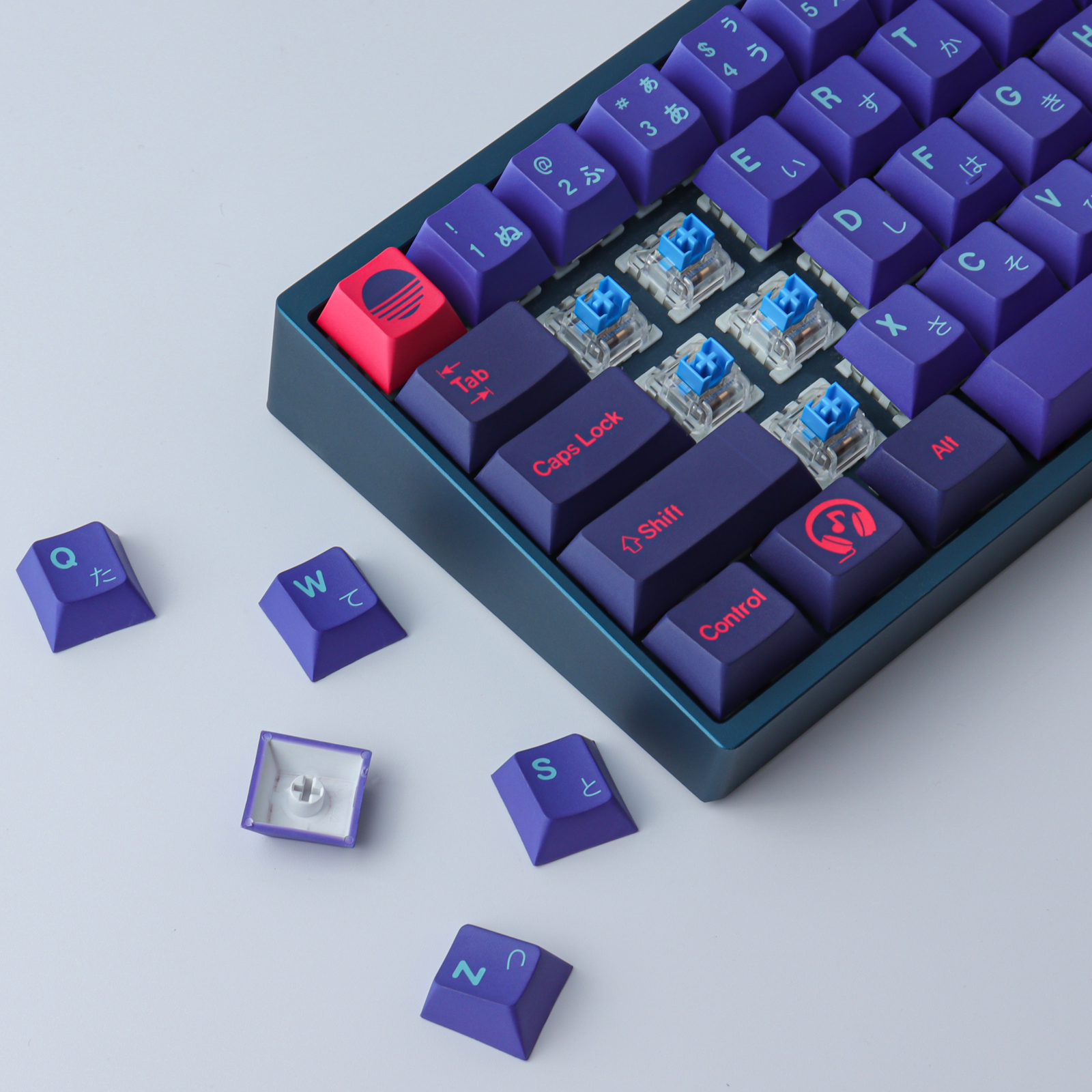 GMK Laser Wave Keycaps, 158 Keys PBT Keycaps Cherry Profile DYE-SUB ...