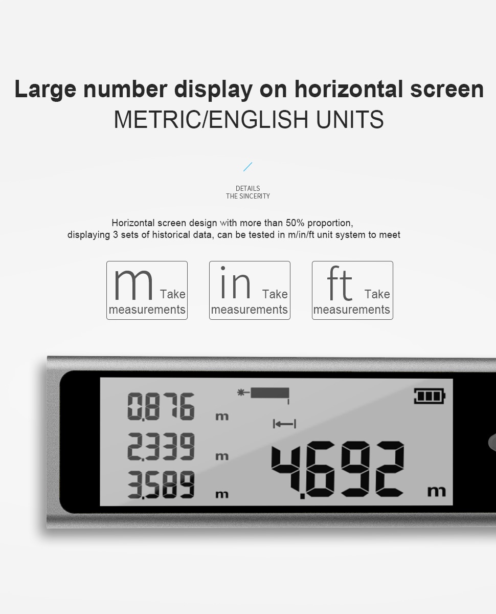 MILESEEY Bluetooth Laser Range Finder Measurement Digital High ...
