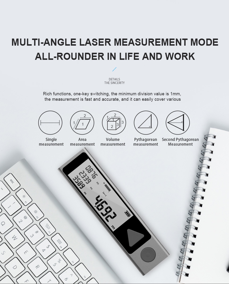MILESEEY Bluetooth Laser Range Finder Measurement Digital High ...