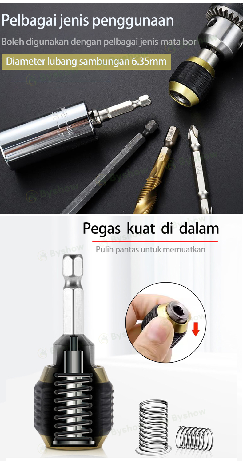【Byshow】🔥Malaysia In Stock🔥60mm Keyless Drill Chuck Adapter Replacement ...